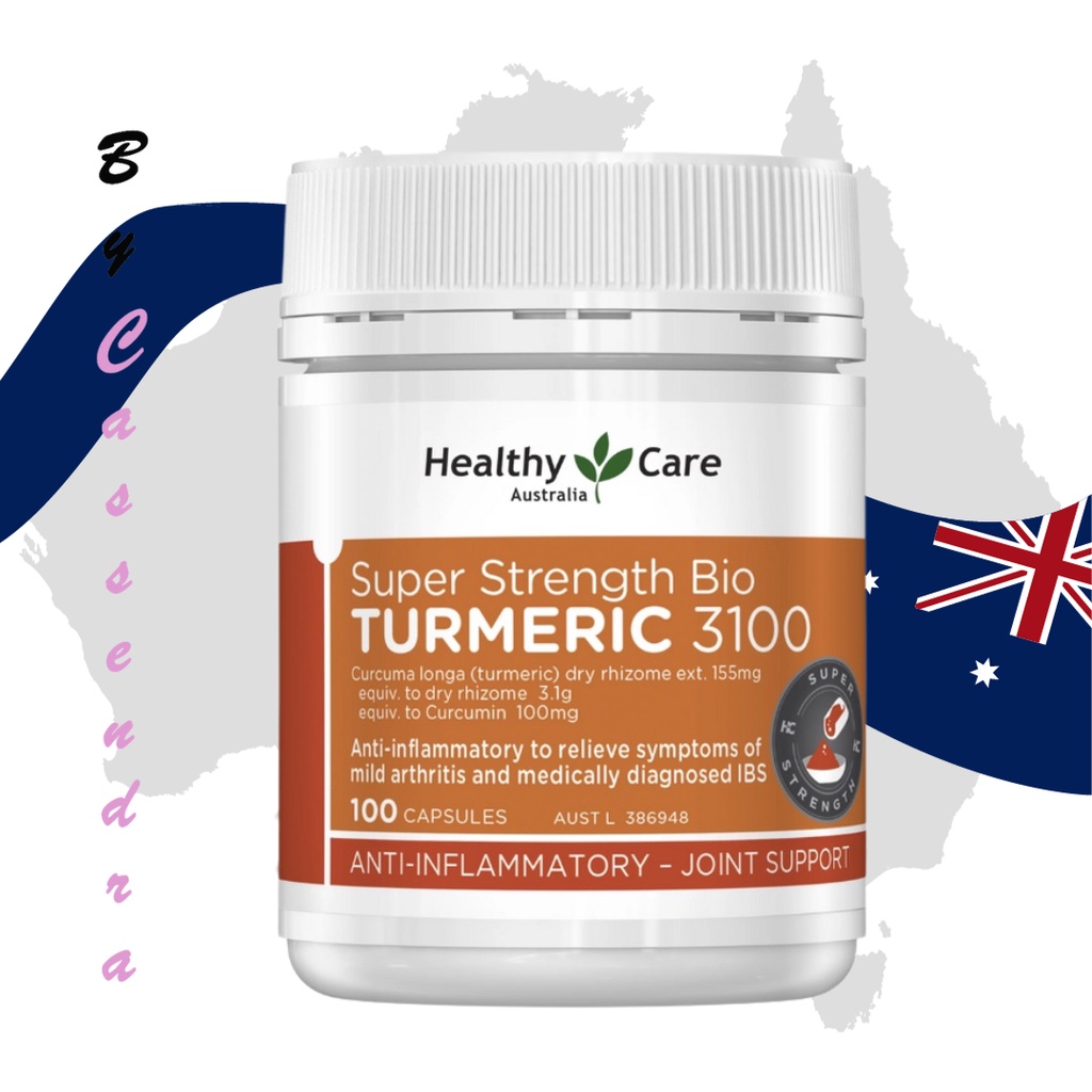 HEALTHY CARE Super Strength Bio Turmeric 3100 (100 capsules) | Shopee ...
