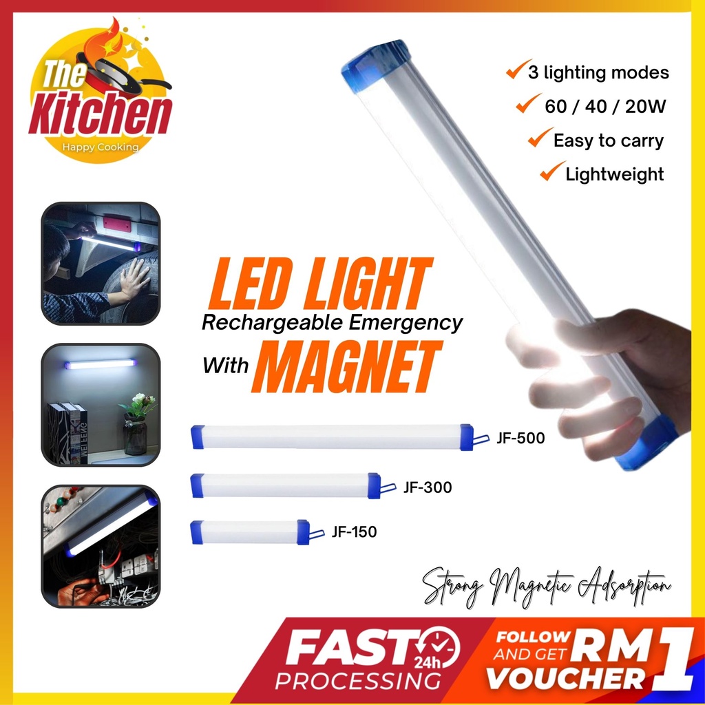 Emergency Light With Magnet Led Rechargeable 20 / 40 / 60w Lampu USB ...