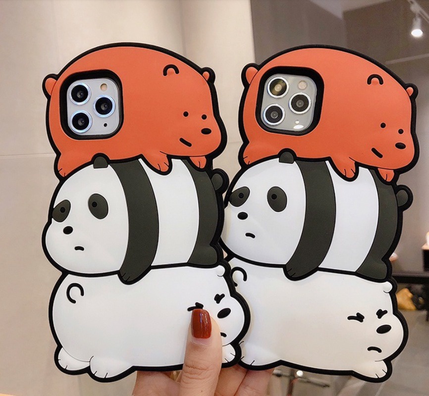 Carton Silicone Panda Bear Case For Realme 11 Pro Pro+ 11X C53 C55 C30 ...