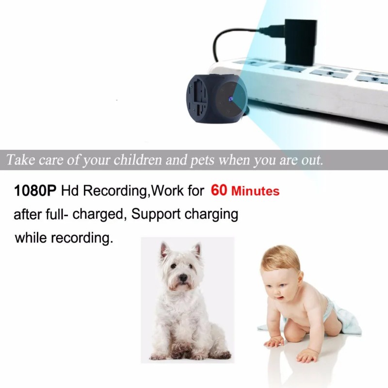 Mini Camera 1080P HD Night Vision Video Recorder Wide Angle Motion ...