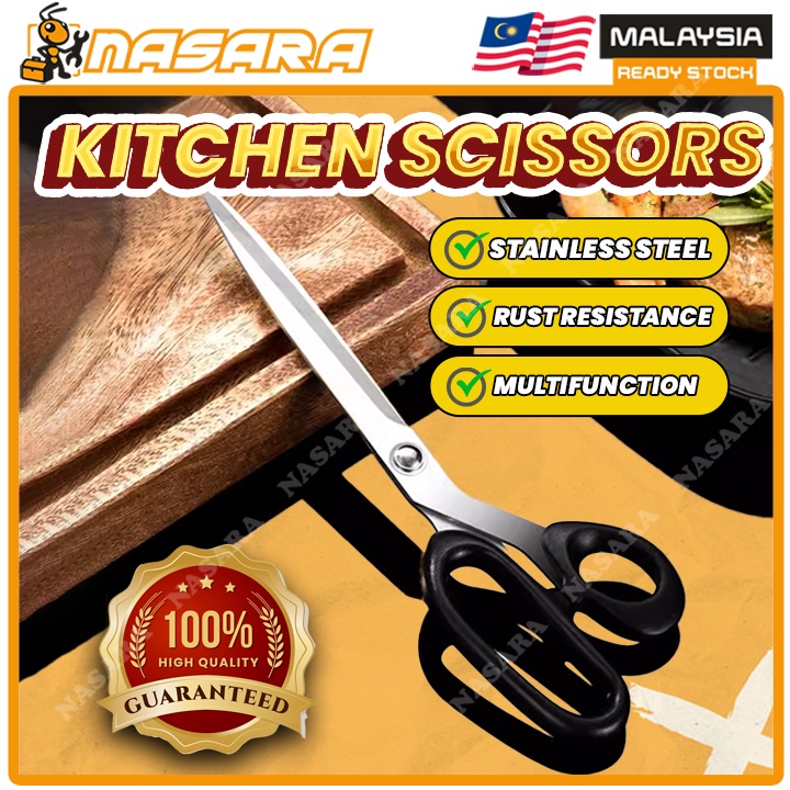 Nasara 9 Inch Multifunction Scissors Stainless Steel Household ...