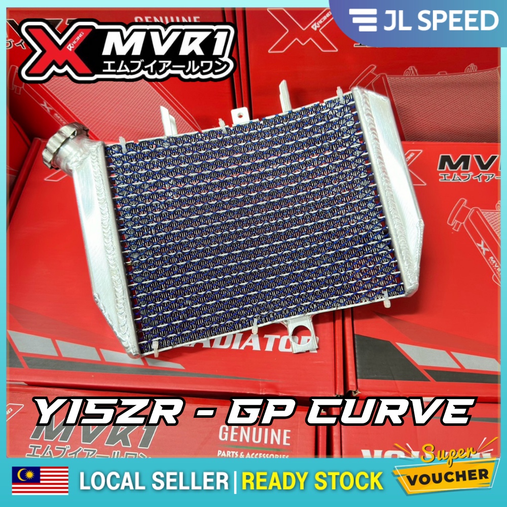 MVR1 RACING RADIATOR Y15 Y15ZR V1 V2 (GP CURVE) TITANIUM RACING COOLANT ...
