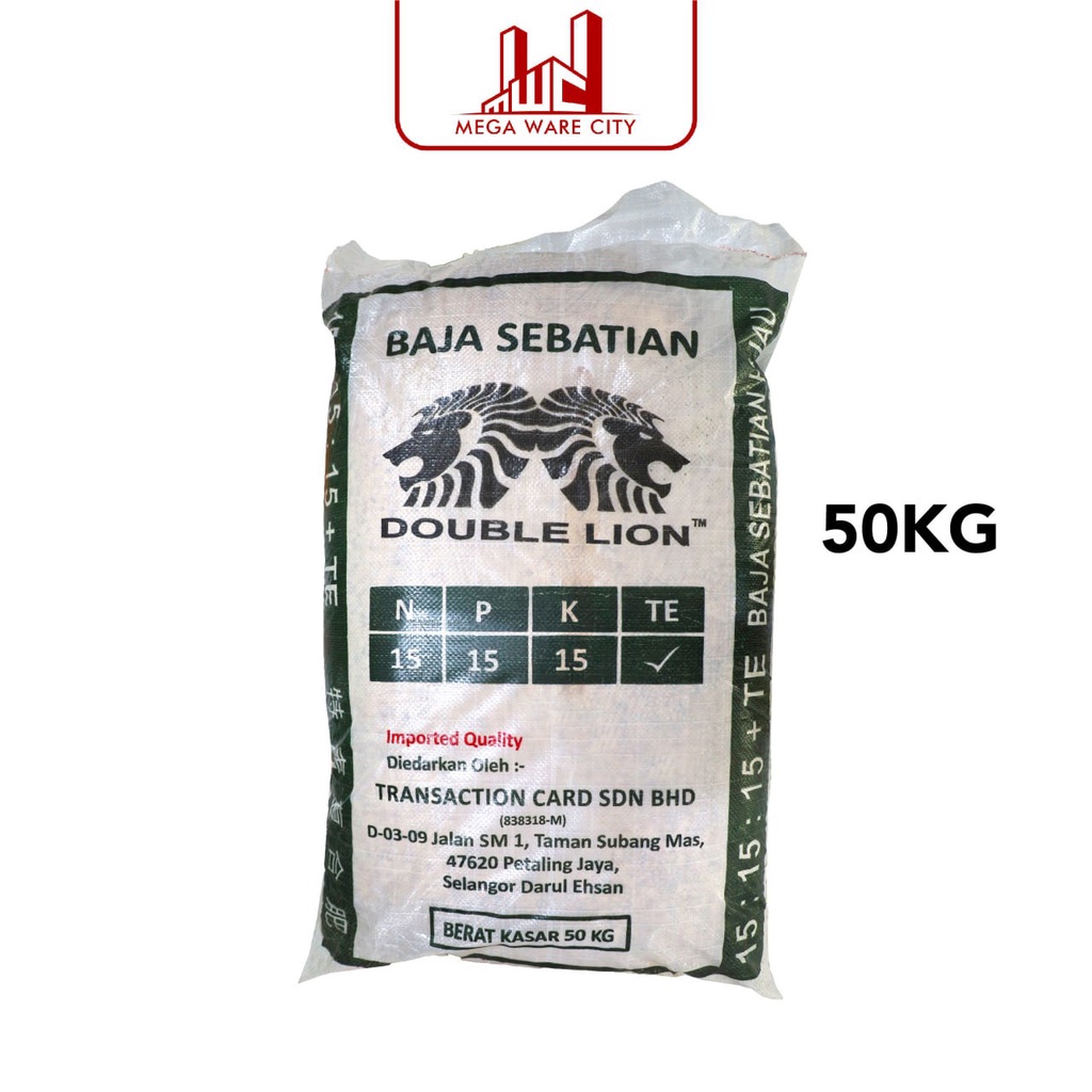 DOUBLE LION Baja Sebatian 15-15-15+TE 50kg Compound Fertilizer Baja ...