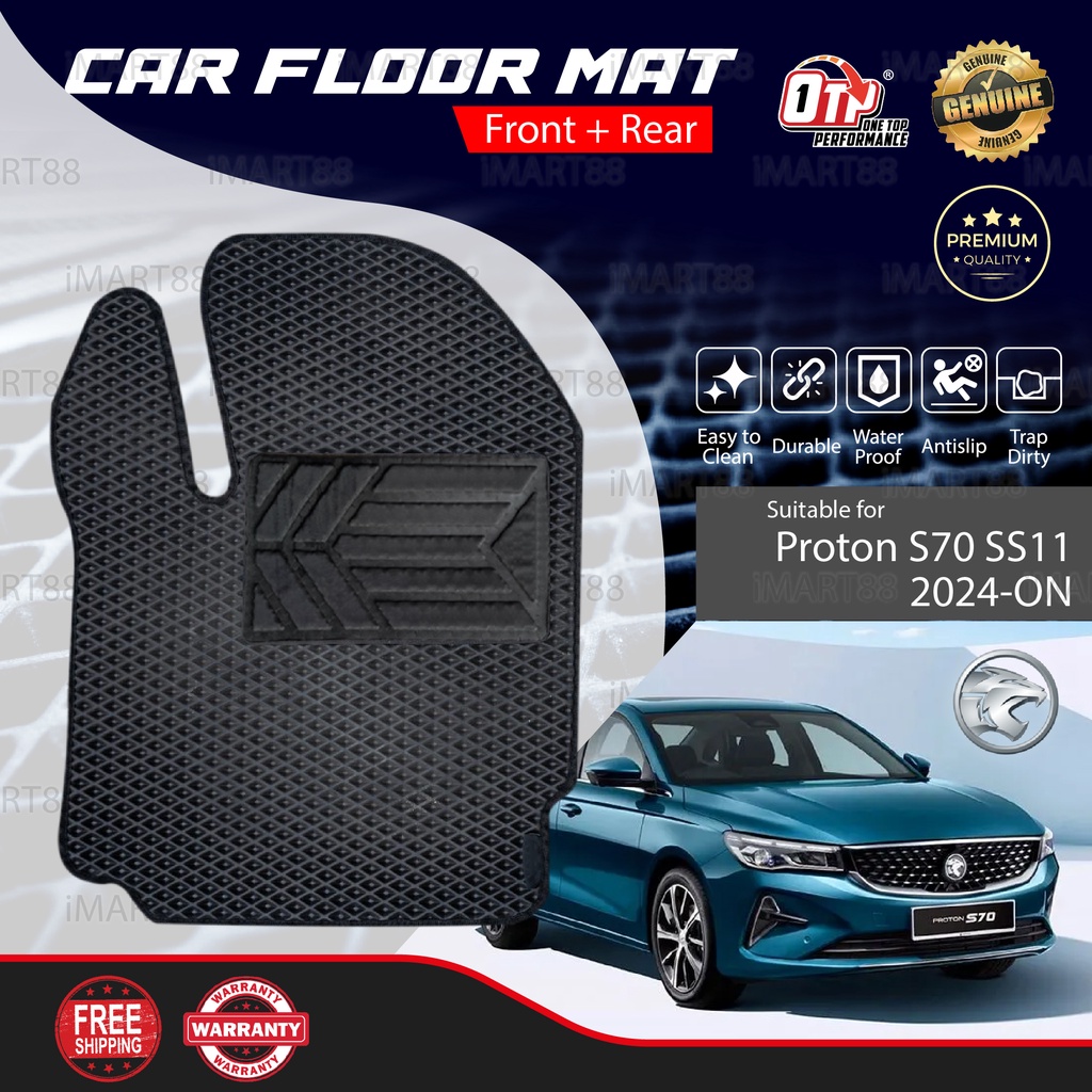 Original Proton S70 SS11 2024-ON Car Floor Mat Red Black Carpet Front ...