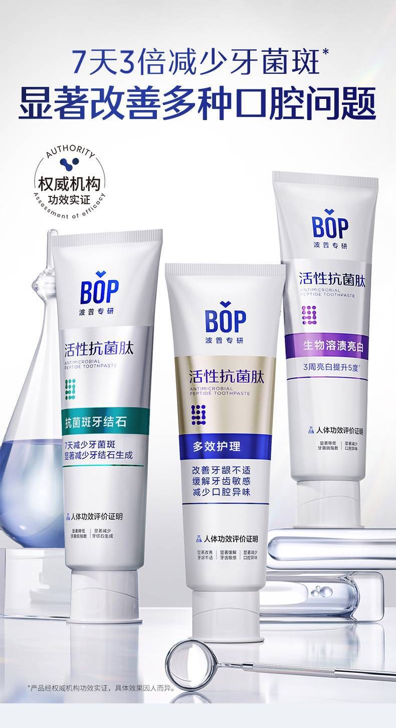 IN STOCK>BOP波普专研活性抗菌肽牙膏Active antimicrobial peptide toothpaste ...