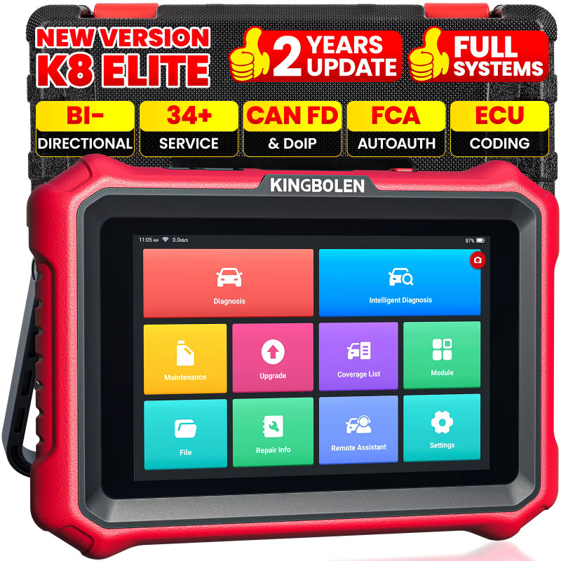 KINGBOLEN K8 PRO, K8 Elite 8 inch CAN FD DoIP All System Car Diagnostic ...