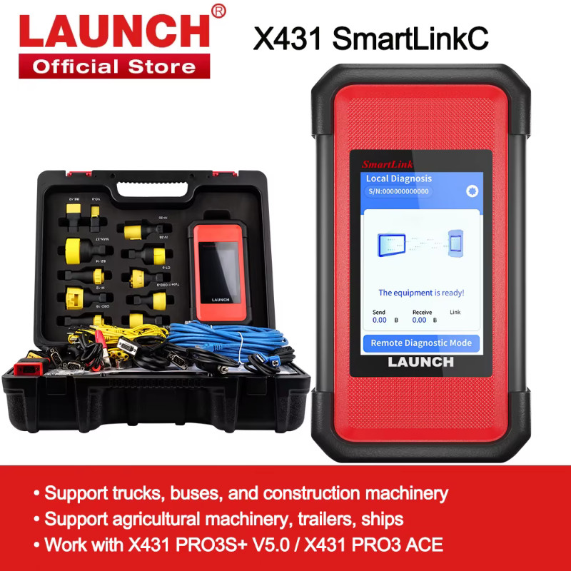 LAUNCH X431 SmartLink C HD Heavy Duty Truck Diagnostic Tools Work with X-431 PRO3S+ V5.0 / PRO3 ...