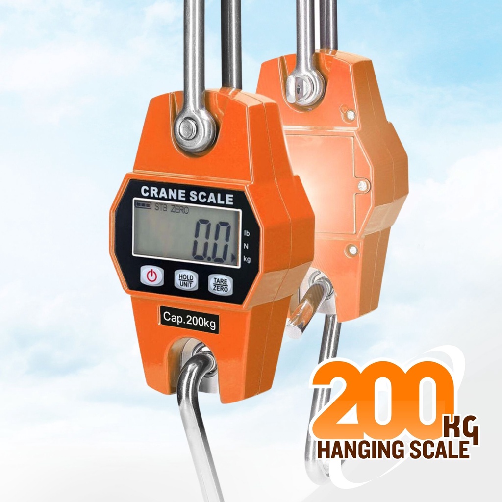 150kg 200kg 300kg Digital Hanging Scale LCD Weight Measuring Tool Hook ...