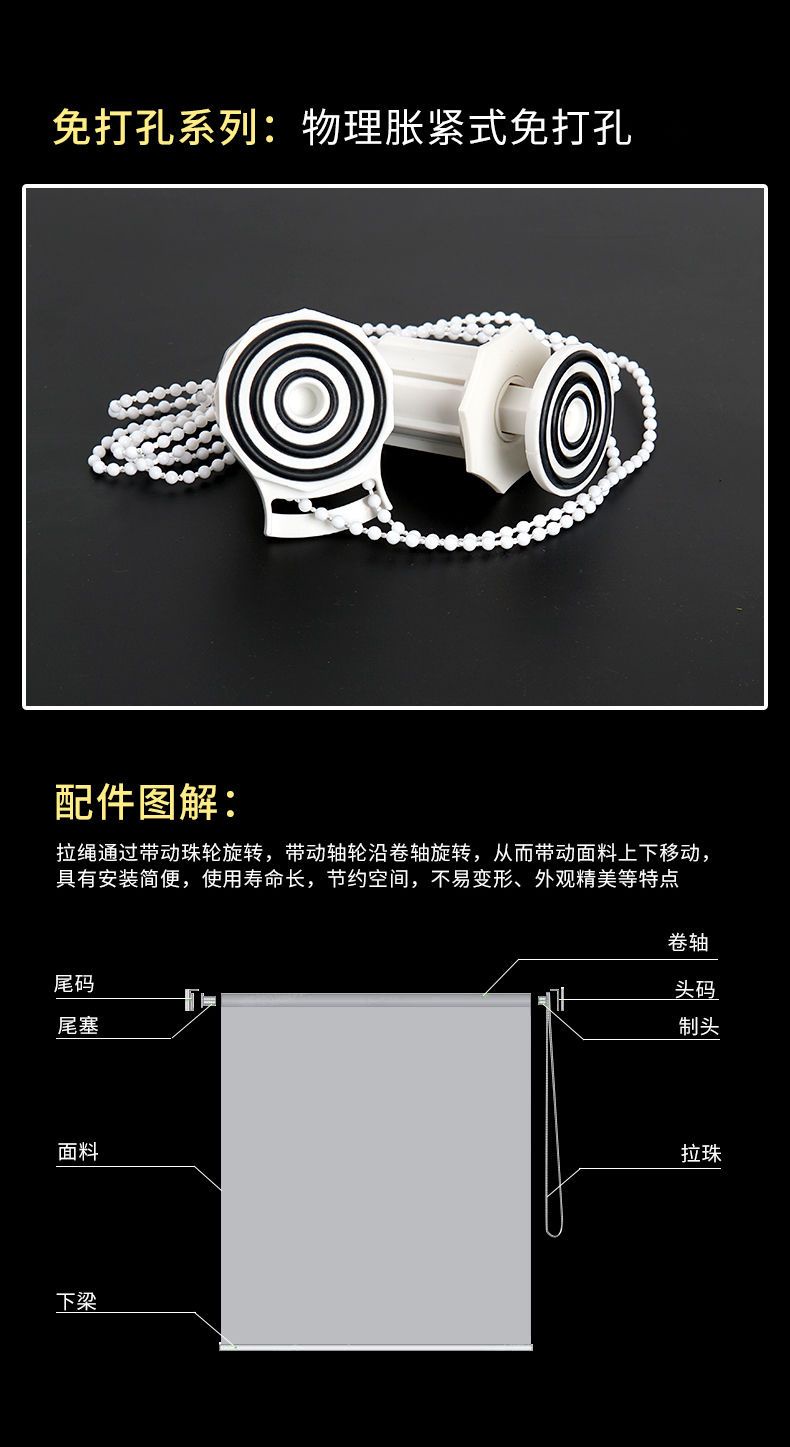 Roller Shutter Accessories Rotating Shaft Curtain Roll Curtain Zipper ...