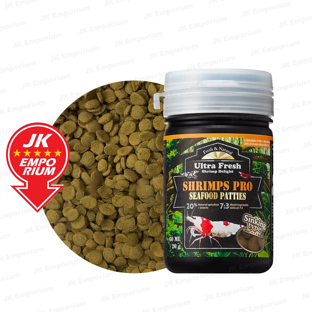 20g Azoo Ultra Fresh Shrimp Pro Seafood Patties Shrimp Food Makanan ...