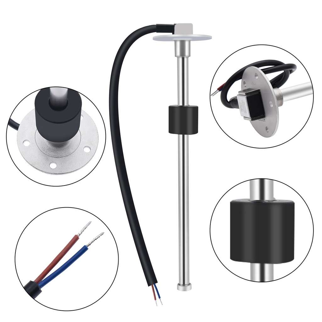 100-500mm 52mm Universal Fuel Level Gauge Waterproof Oil Level ...