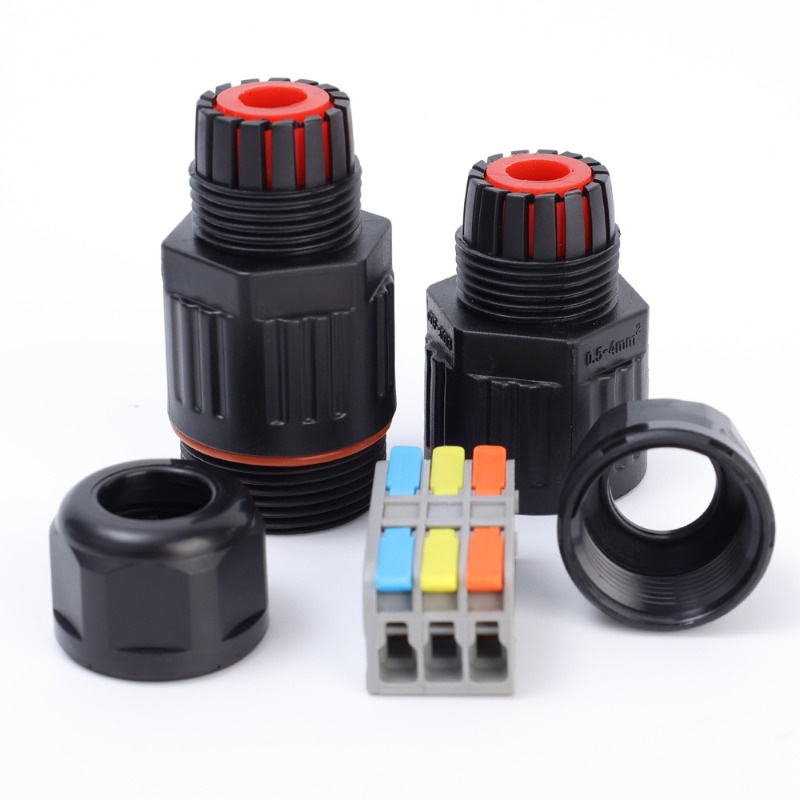 Outdoor Welding-free Waterproof Terminal / 3 In 3 Out Built-in Push ...