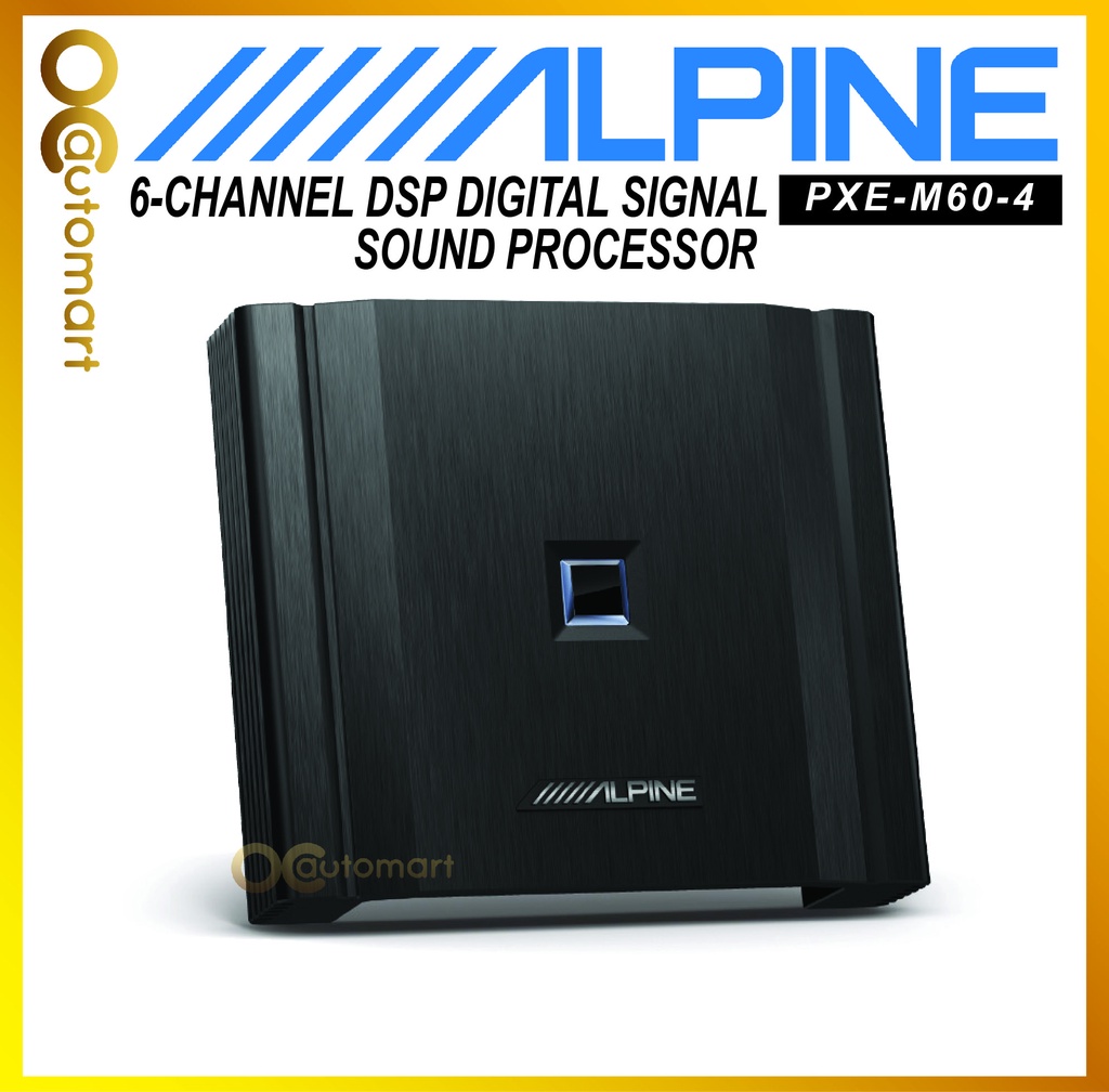 Alpine PXE-M60-4 4 Channel DSP Built In Amplifier Digital Signal Processor 4 Ch DSP With Amp Car ...
