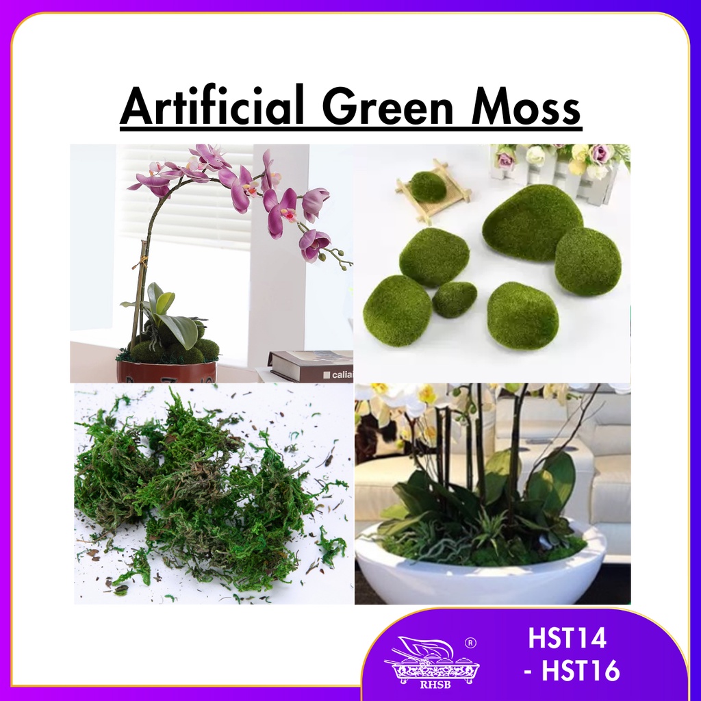 READY STOCK GREEN MOSS / ARTIFICIAL MOSS STONE / BATU LUMUT HIASAN ...