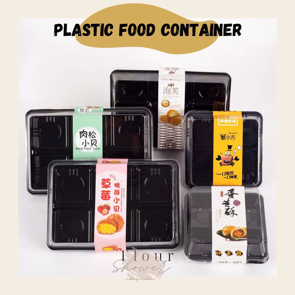 10pcs Plastic Container | Mooncake Box | Kotak Kek Kuih Mochi Egg Tart ...