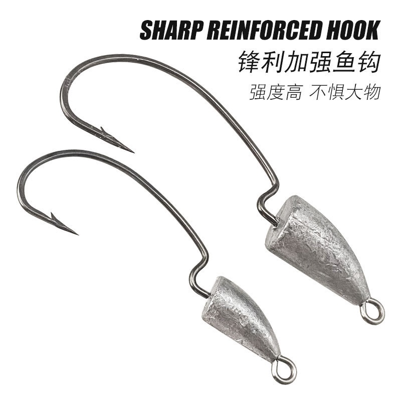 5 pcs/bag 5g-6.5g 8.5g 13g bullet shape jig head hook jig crank hook ...