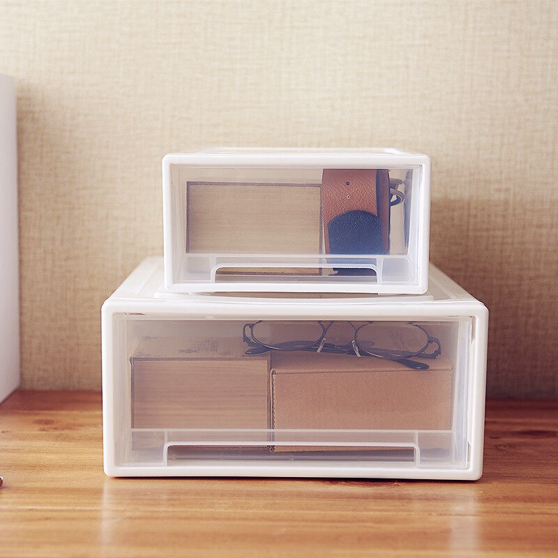 【PLAYFUL】Transparent Drawer Storage Boxes Creative Foldable Combination ...