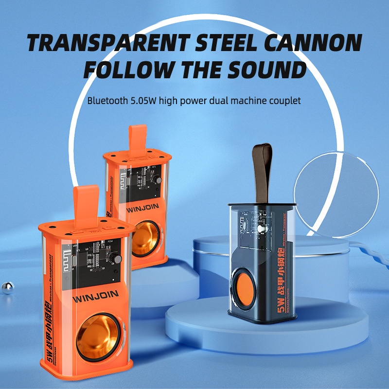 Cyberpunk Wireless Bluetooth Speaker | Transparent Mech Audio TWS ...