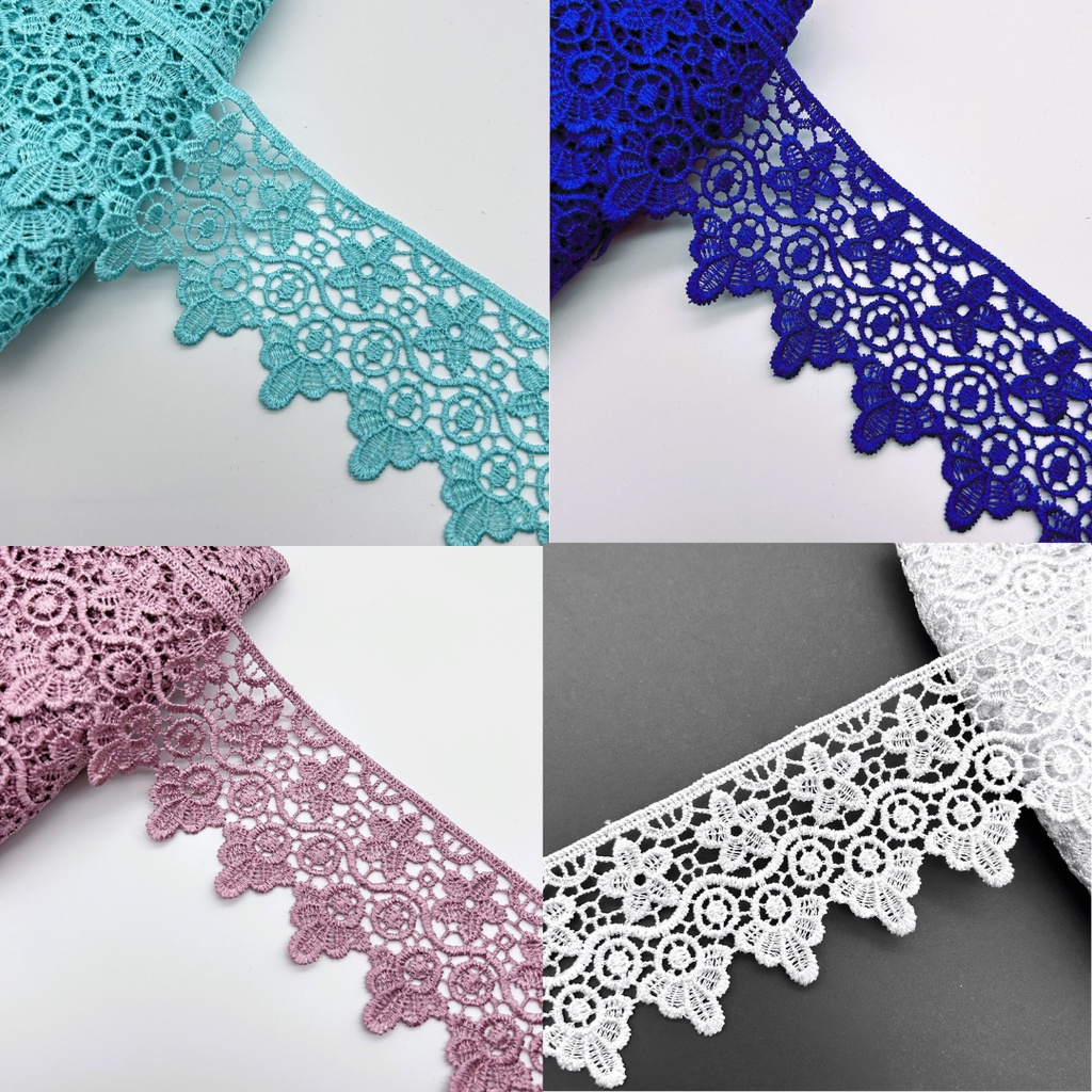 LC91422 6cm Chemical Lace Border lace Renda Baju | Shopee Malaysia