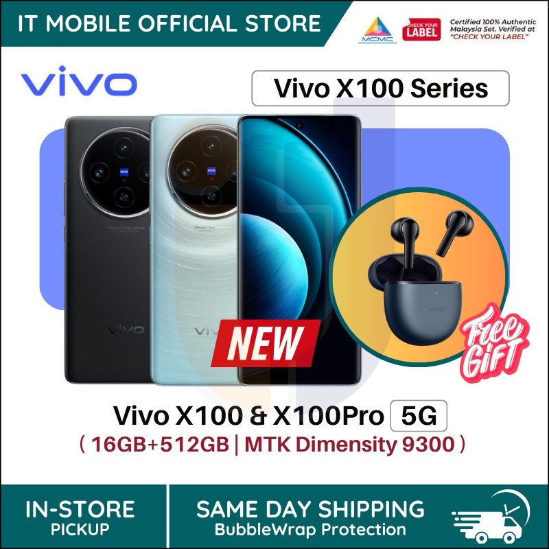 Vivo X100 | X100 Pro (16+512GB) | Zeiss Optic Camera | IP68 Water Resisitance | Dimensity 9300 ...