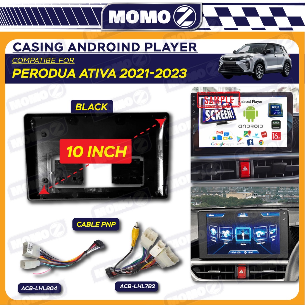 Car Perodua Ativa 2021 - 2025 Dashboard Audio Android Player Casing ...