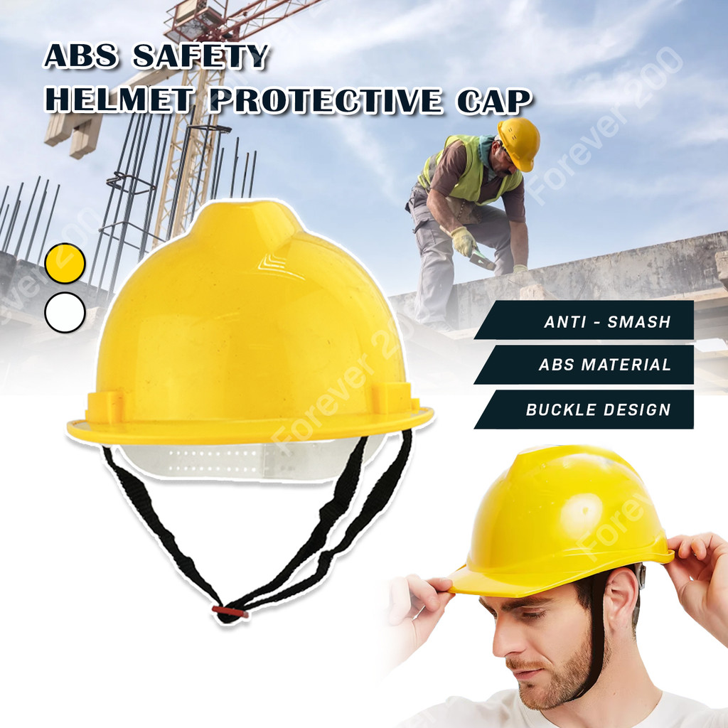 Safety Helmet ABS Protective Cap Construction Head Protection Worker ...