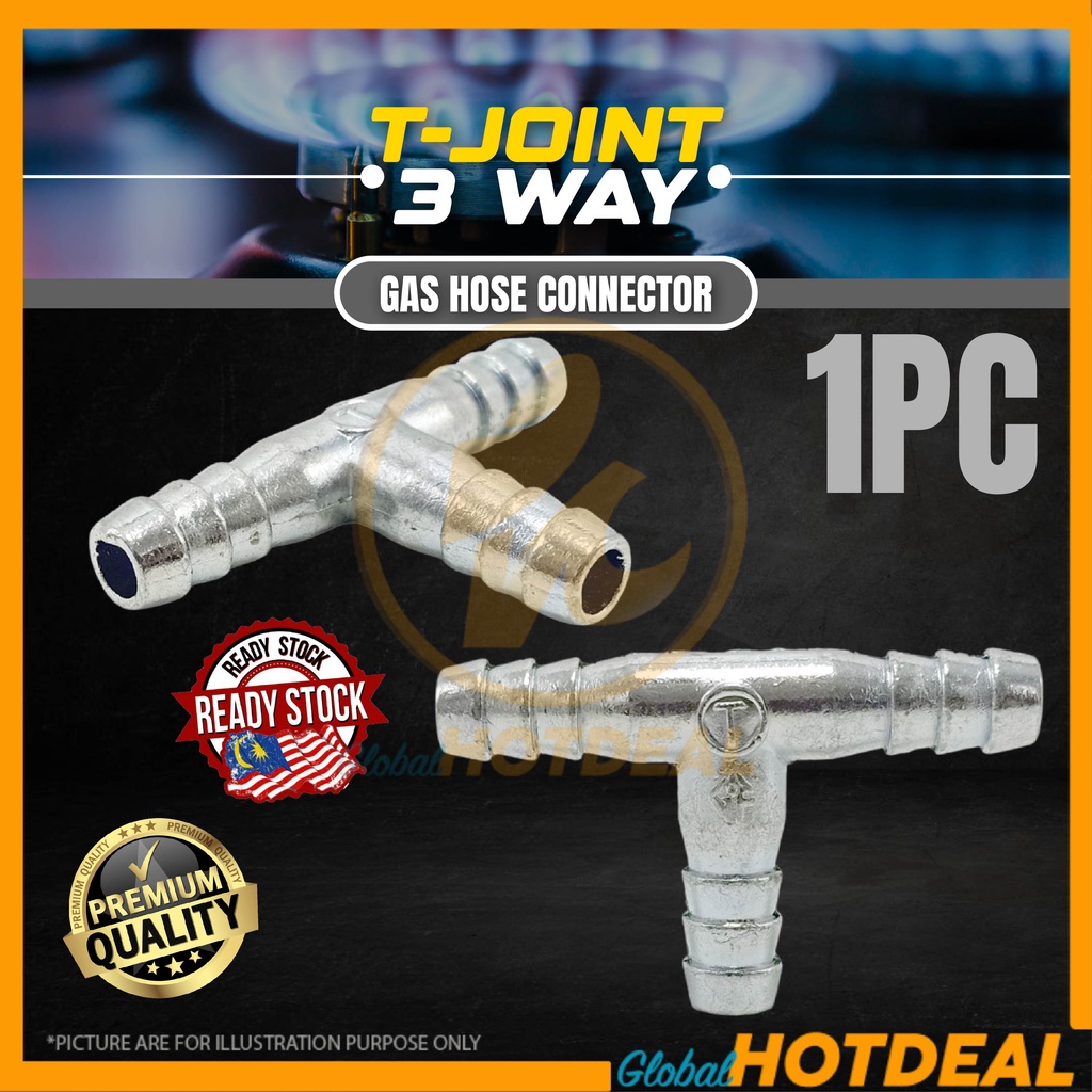Gas Hose Connector Tee-Joint 3 Way/Penyambung Wayar Gas/Gas stove T ...