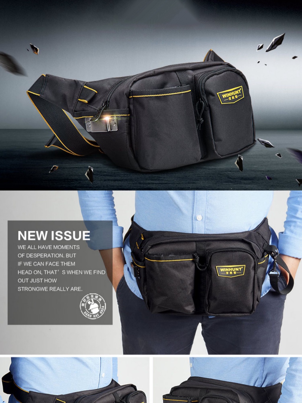 Winhunt Tool Bag Storage Organizer Men's Waist Holder Bag Professional ...