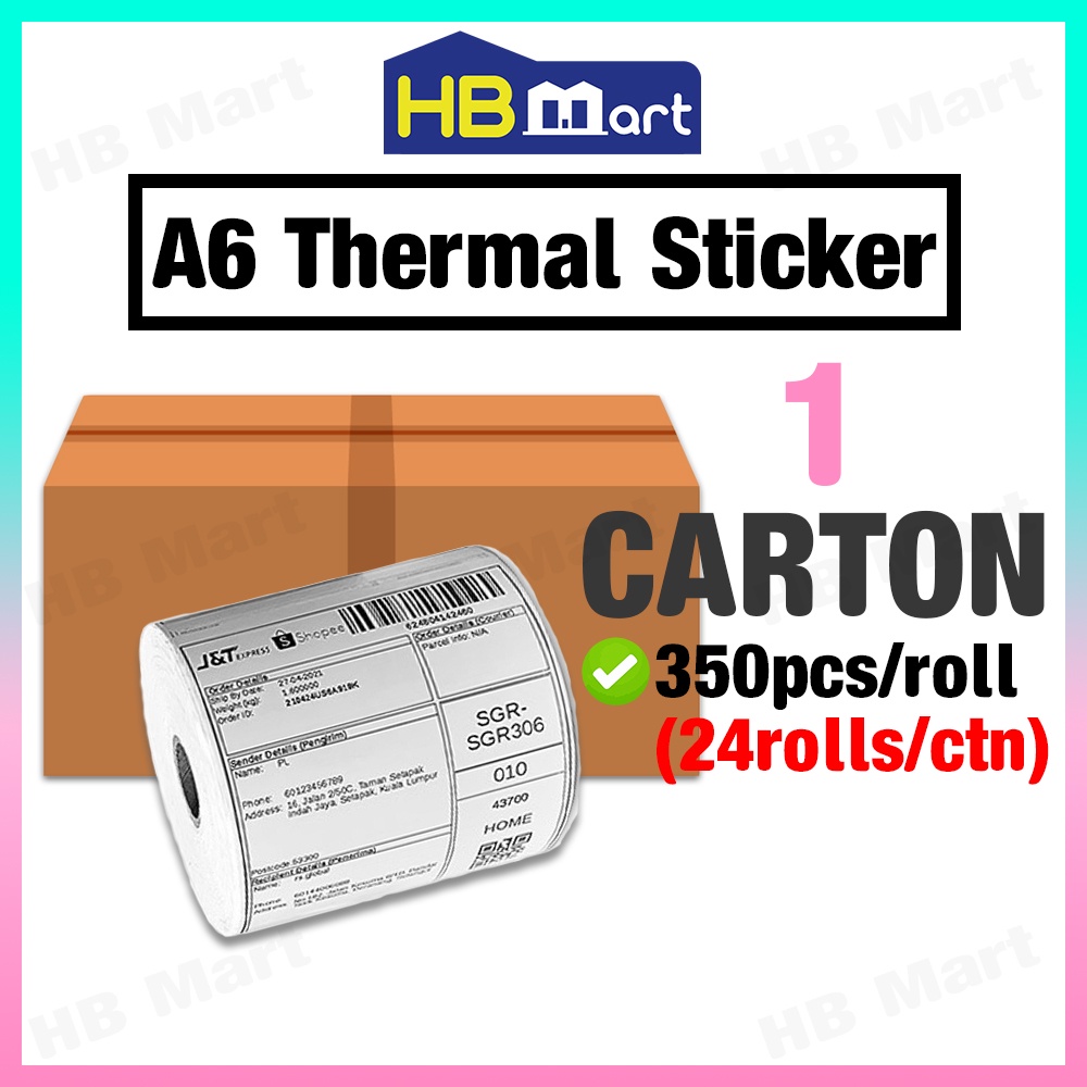 24roll 1 carton Thermal Paper Label Sticker 10x15 cm Airway Bill ...
