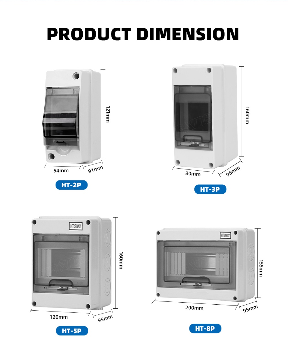 Outdoor Waterproof Electrical Distribution Box HT IP65 5 8 12 15 18 ...