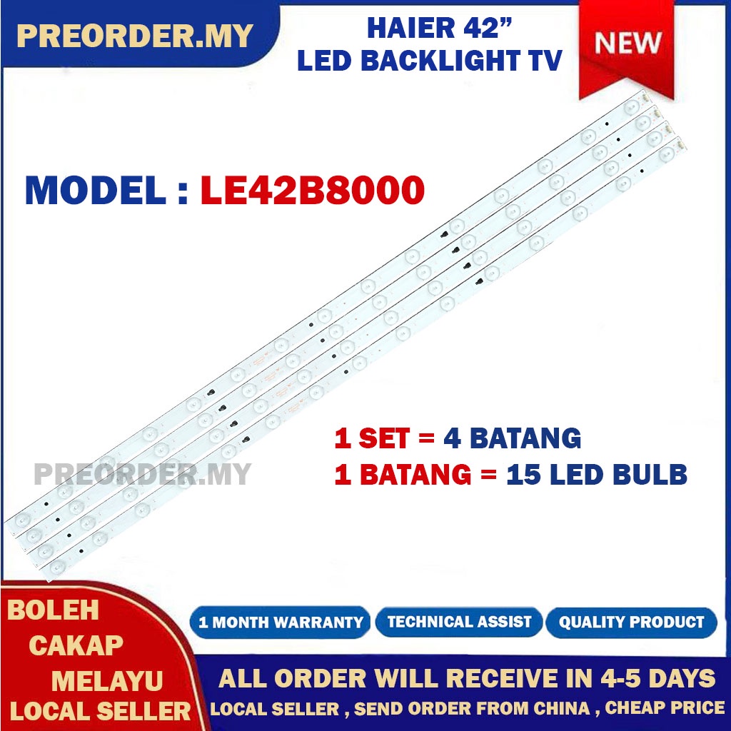 LE42B8000 HAIER 42" LED TV BACKLIGHT(LAMPU TV) HAIER 42 INCH LED TV ...
