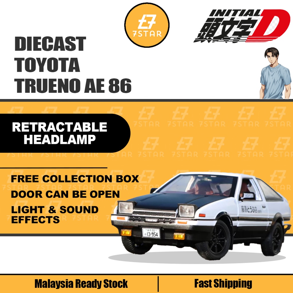 7star MINIAUTO 2407A-2 Toyota TRUENO AE86 1:20 Scale Initial-D Anime ...