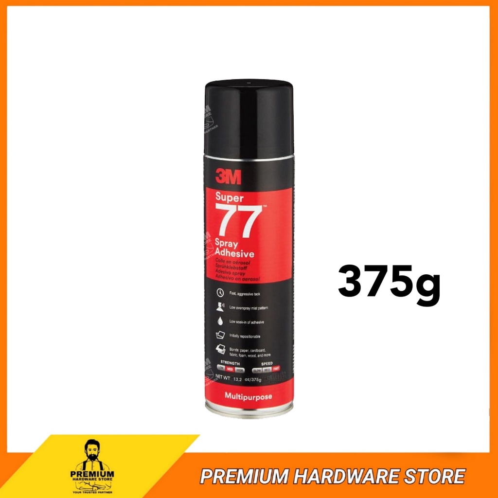 3M Super 77 Spray Adhesive Spray Adhesive 375g Multipurpose Gam Spray ...