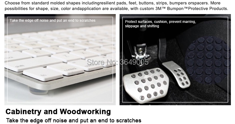 3M Bumpon Protective Products Blister Pack Sj5302 Clear Adhesive ...