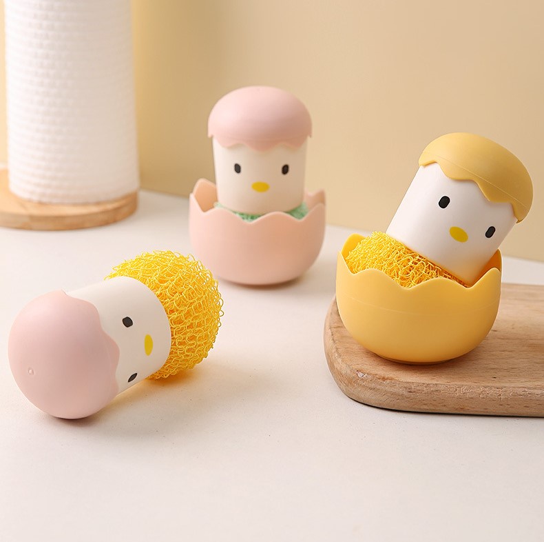 {FREE 1 REFILL} Cute Kitchen Cleaning Sponge Nanofiber Kitchen Pot ...