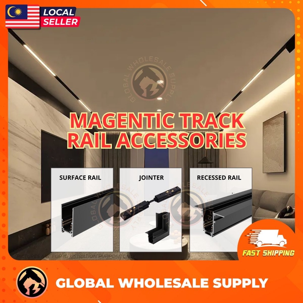 MAGNETIC Track Light System Recessed Magnetic Track Lighting Linear LED ...