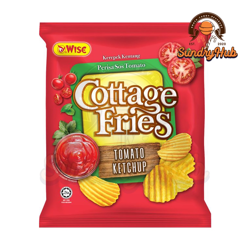 Wise Cottage Fries Potato Chips Tomato Ketchup 60g | Shopee Malaysia