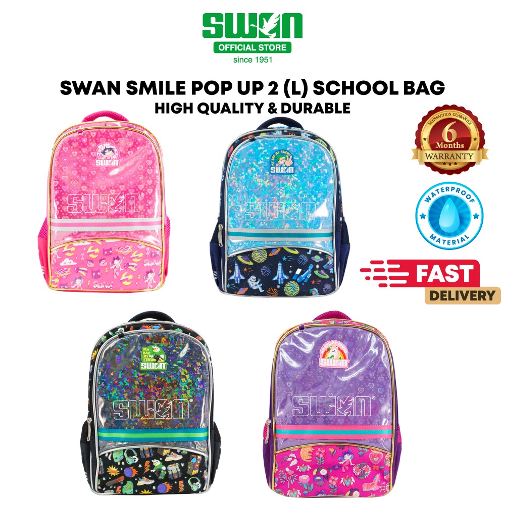 Swan Smile Pop Up School Bag L | Shopee Malaysia