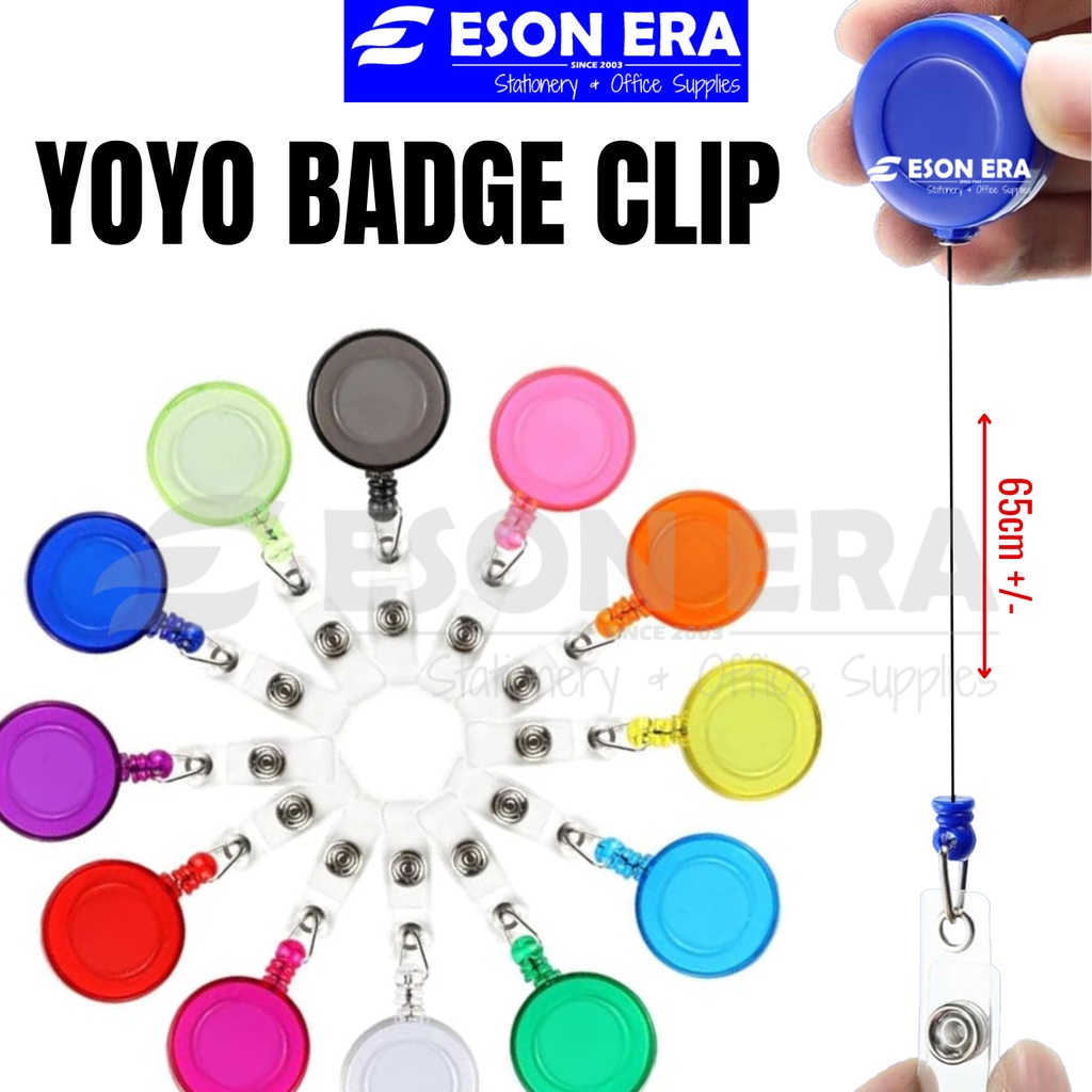 Yoyo Badge Retractable Clip ID Card Name Badge Pull Lanyard | Shopee ...