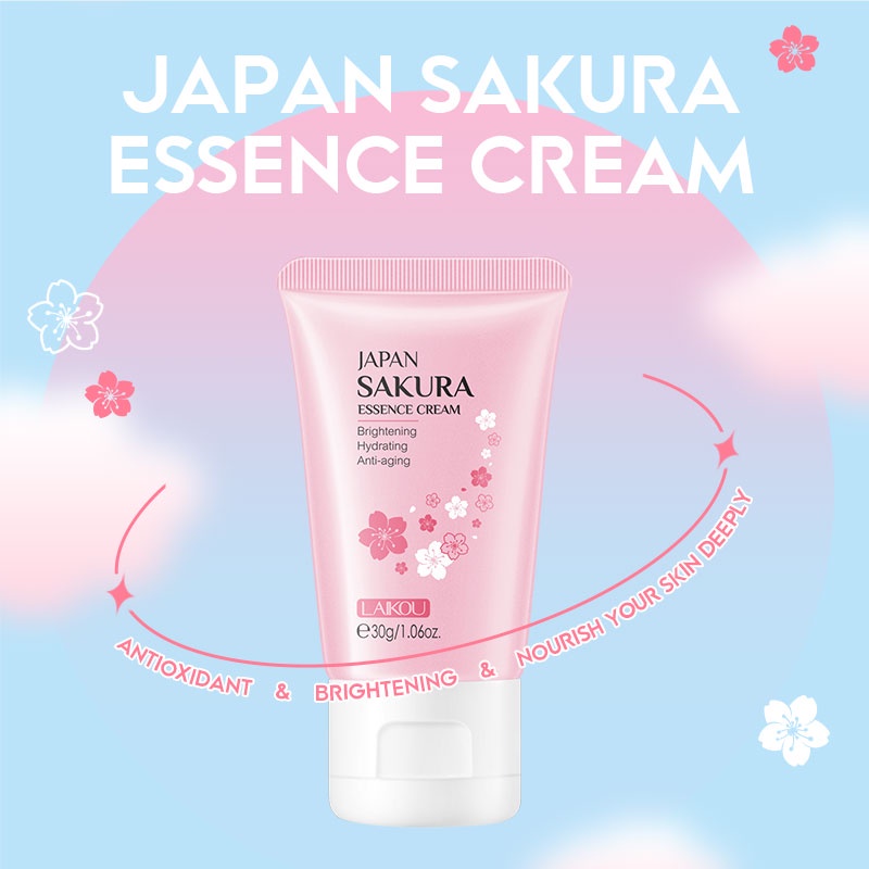 LAIKOU Japan Sakura Essence Cream Even Skin Tone Hydrating Smooth Fine ...