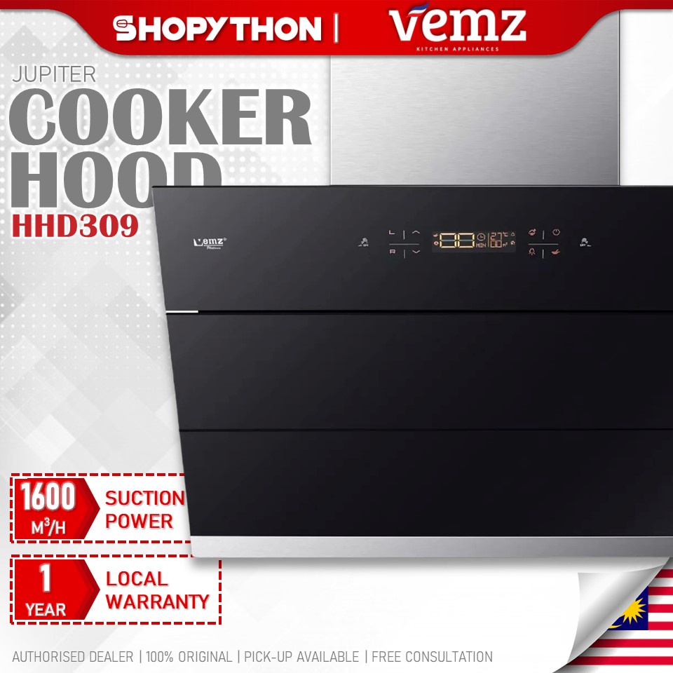 VEMZ Jupiter Cooker Hood HHD309 (1600m³/h) Kitchen Designer Range One ...
