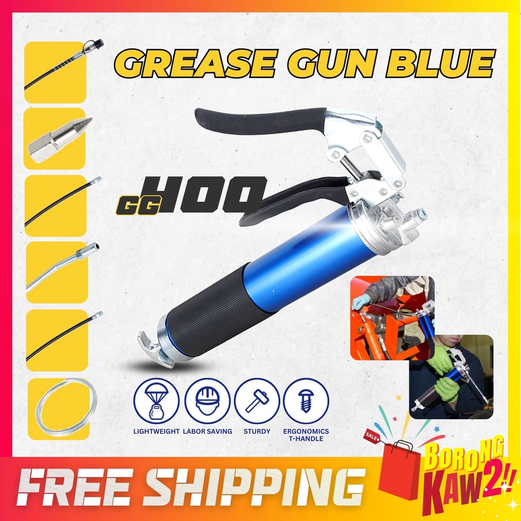 Heavy Duty CG-400 Grease Gun Pistol Grip Blue Air Compressor Cartridge ...