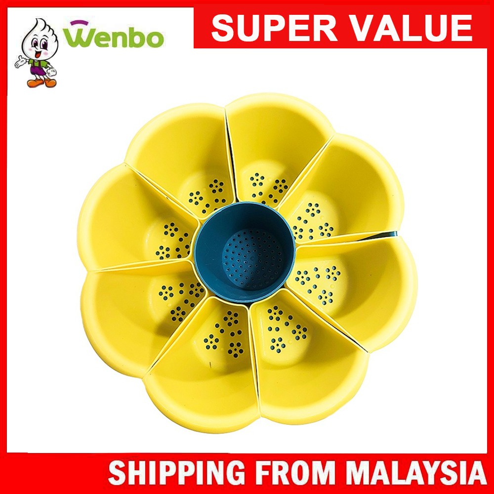 Wenbo 9 Grid Basket Hotpot Rotating Drain Basket Vegetable & Fruit ...