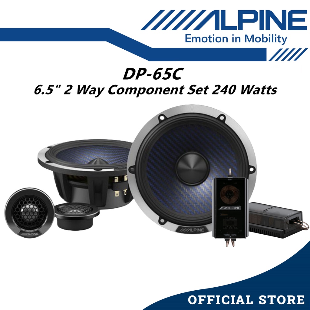 Alpine 6.5" Digital Precision DP Series 2 Way Component Set Speaker ...