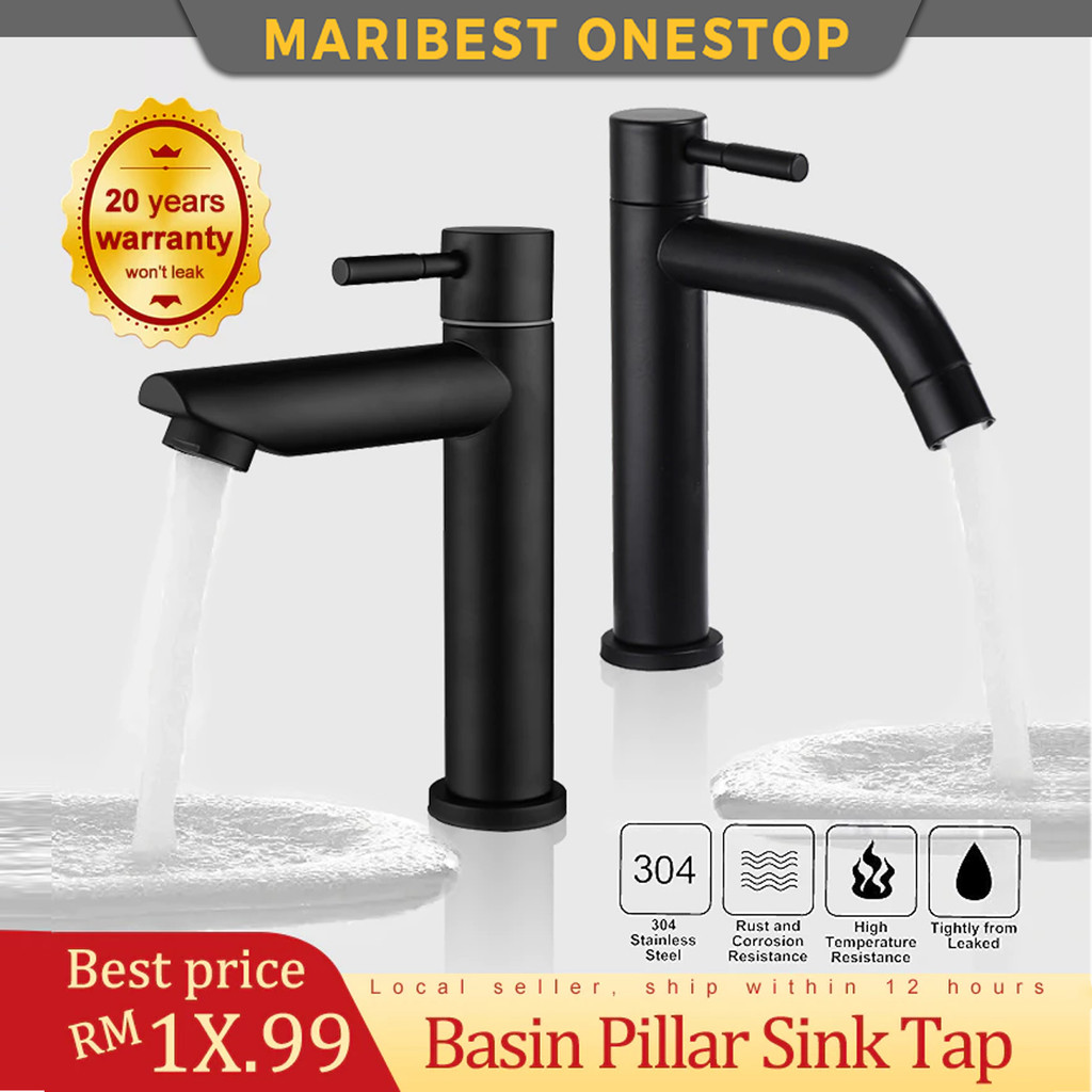 Basin Faucet SUS 304 Stainless Steel Bathroom Wash Basin Tap Faucet ...