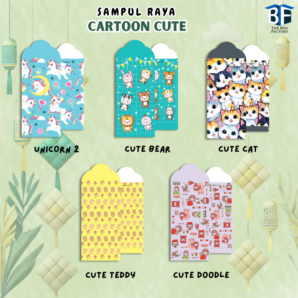 2025 SAMPUL DUIT RAYA COMEL CARTOON (5PCS/PKT) Sampul Exclusive ANG PAU ...