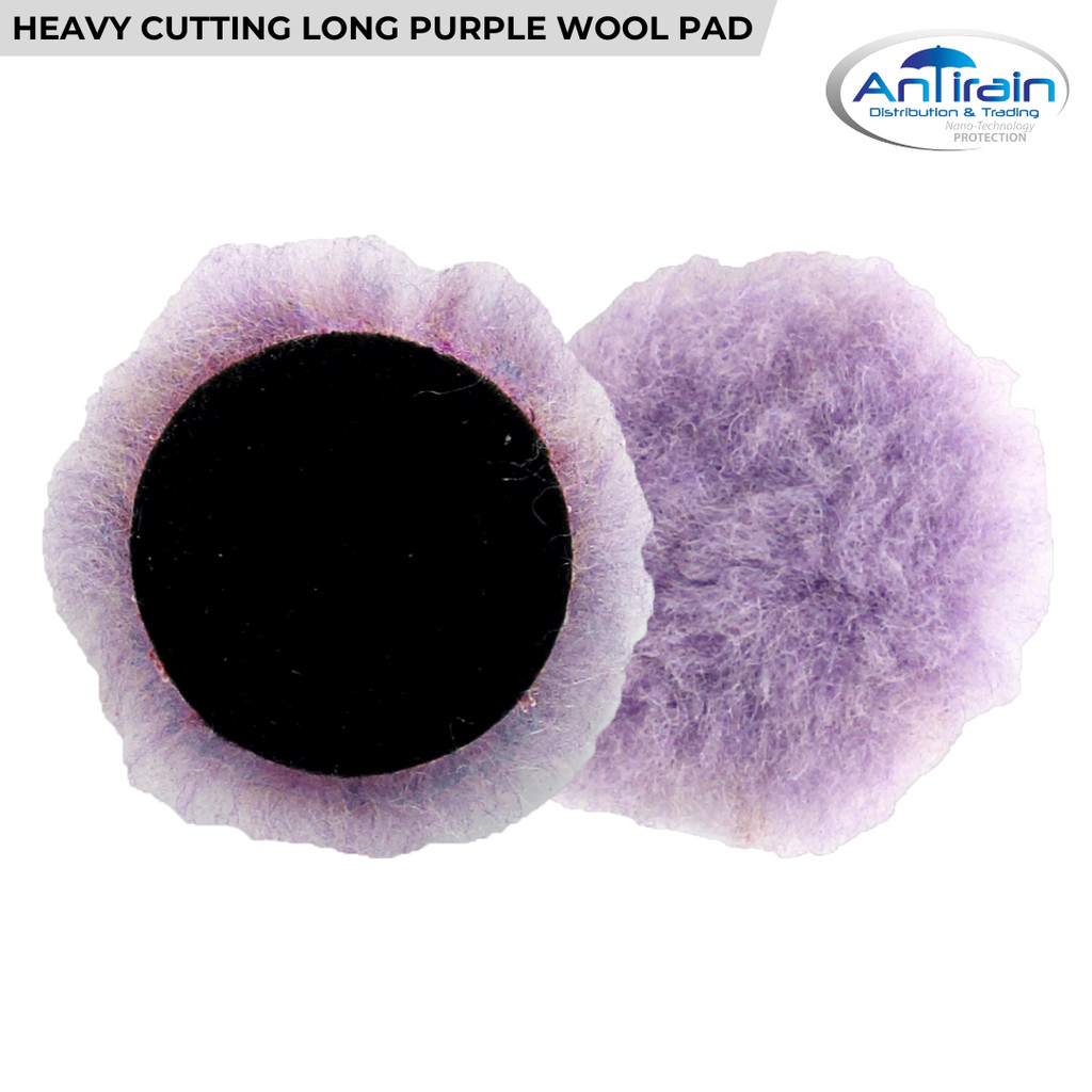 HEAVY CUTTING LONG PURPLE WOOL PAD (2INCH) (REMOVE DEEP SCRATCHES WITH ...