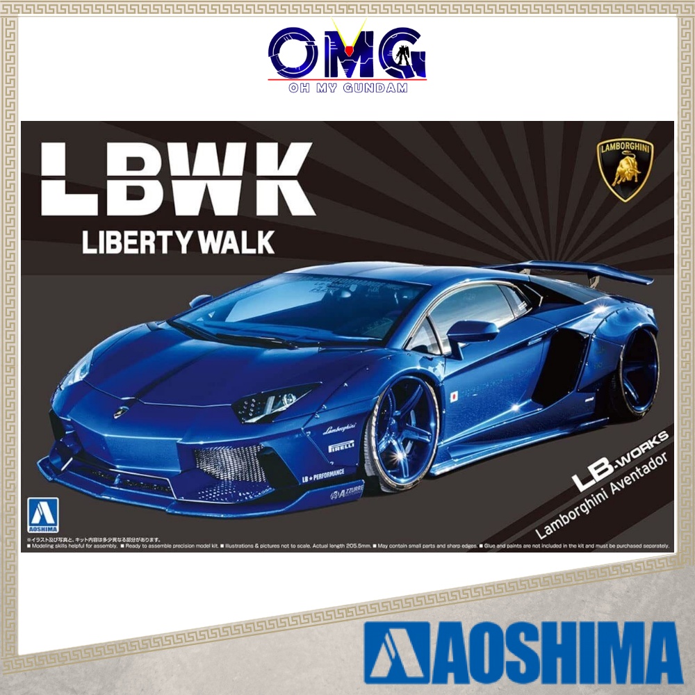 Aoshima 1/24 Liberty Walk LB Works Lamborghini Aventador Ver. 2 No.18 ...