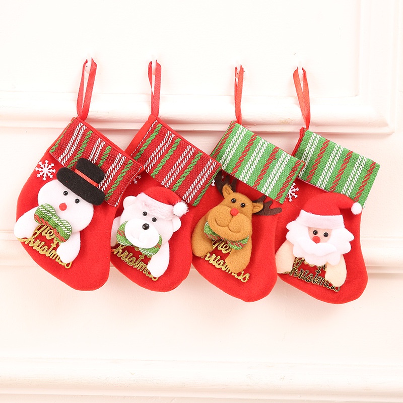 Cartoon Trumpet Retro Christmas Stocking Decoration /Christmas Holiday ...