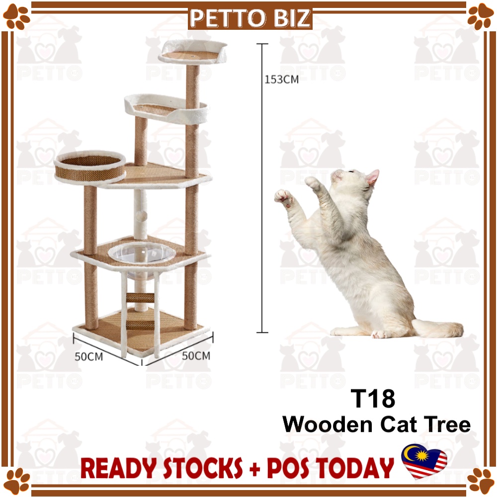 [153cm] 1 Space Capsule Nest with 1 Round Bed & Fence Cat Climbing Cat ...